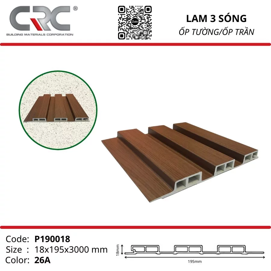 Tấm ốp lam 3 sóng cao C3-26A-AR | CRC.vn