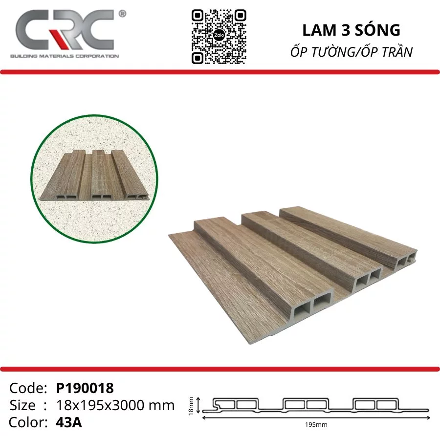 Tấm ốp lam 3 sóng cao C3-43A-AR | CRC.vn